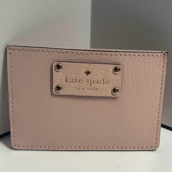 kate spade | Accessories | Kate Spade Blush Leather Key Card Holder ...